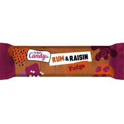 Real Candy Rum & Raisin Fudge Bar 130g – Jolly Grub
