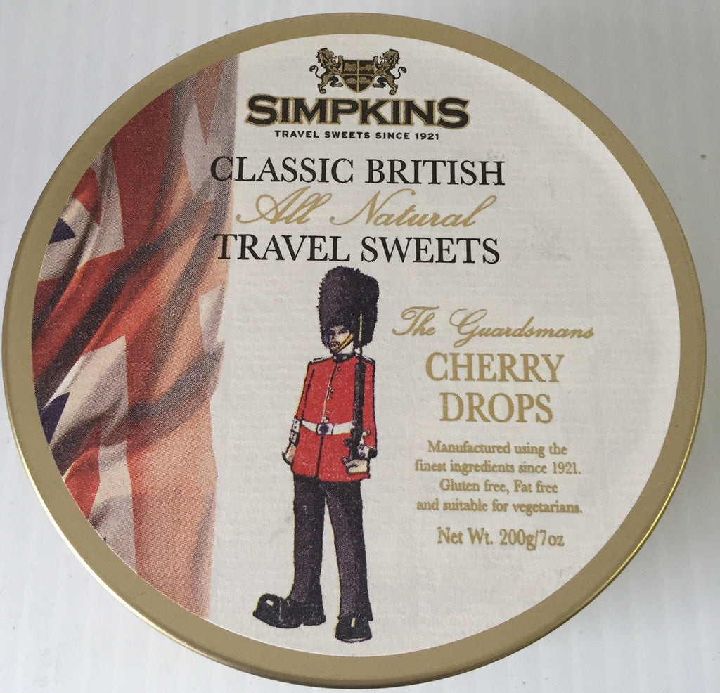 Simpkins Guardsman Cherry Fruit Drops Tin 200g – Jolly Grub